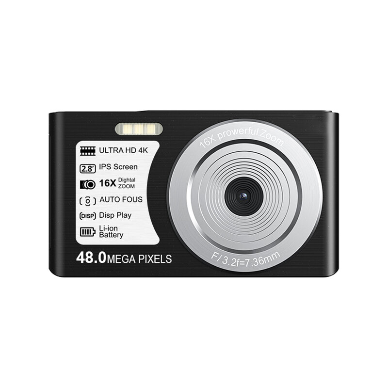 Цифровая камера унисекс BOQY DC06 4K CMOS 48 Мп, модная и легкая