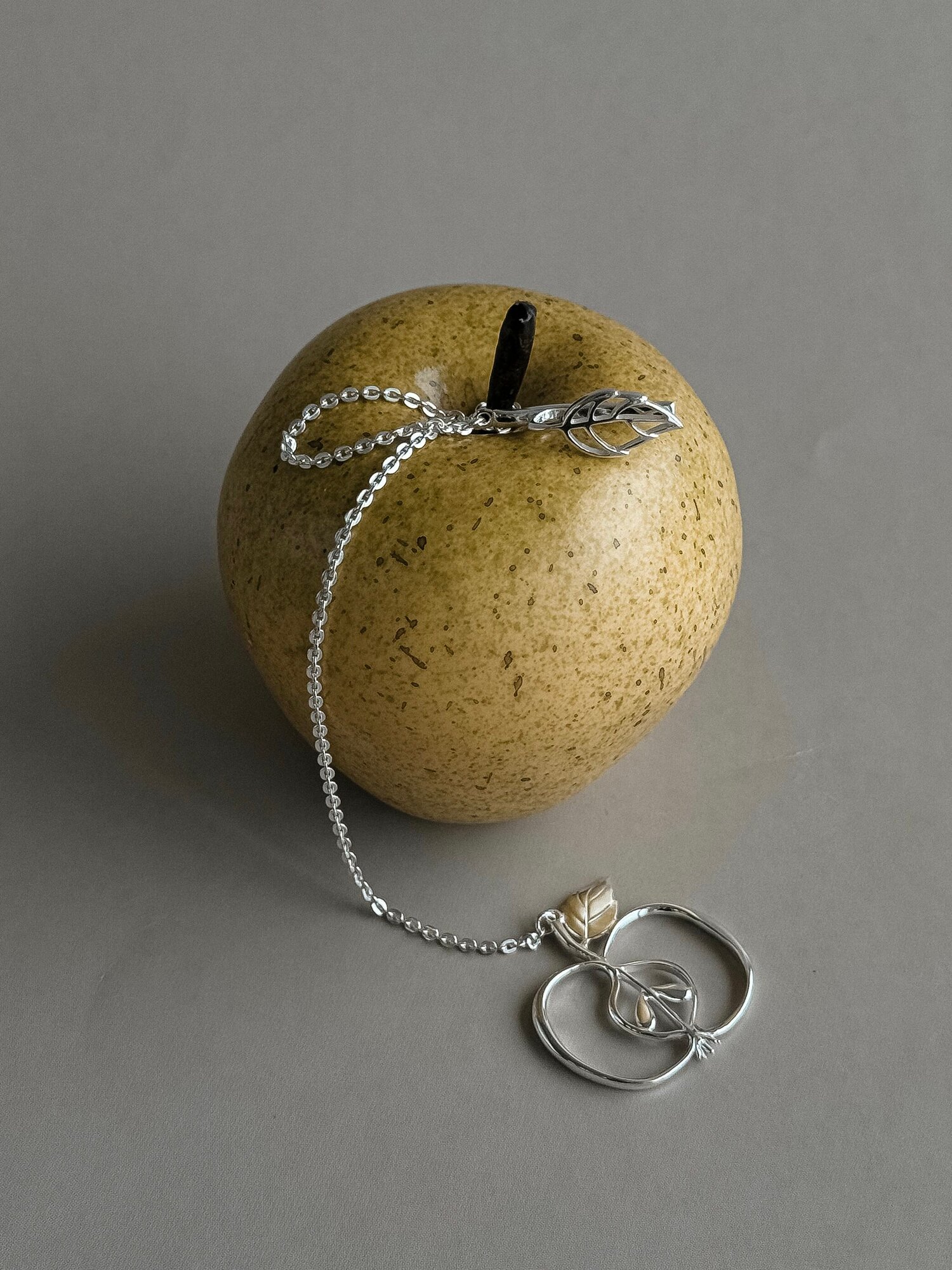 Тутта Серебряный ионизатор воды для дома на цепочке, из серебра 925 пробы в подарочном футляре