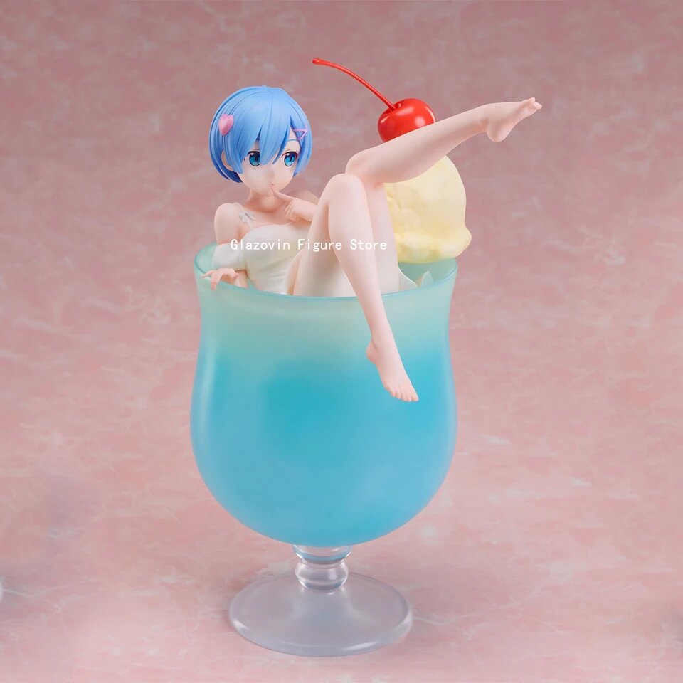Фигурка Re: Zero Rem в коктейле, 20.7 см, ПВХ, Glazovin