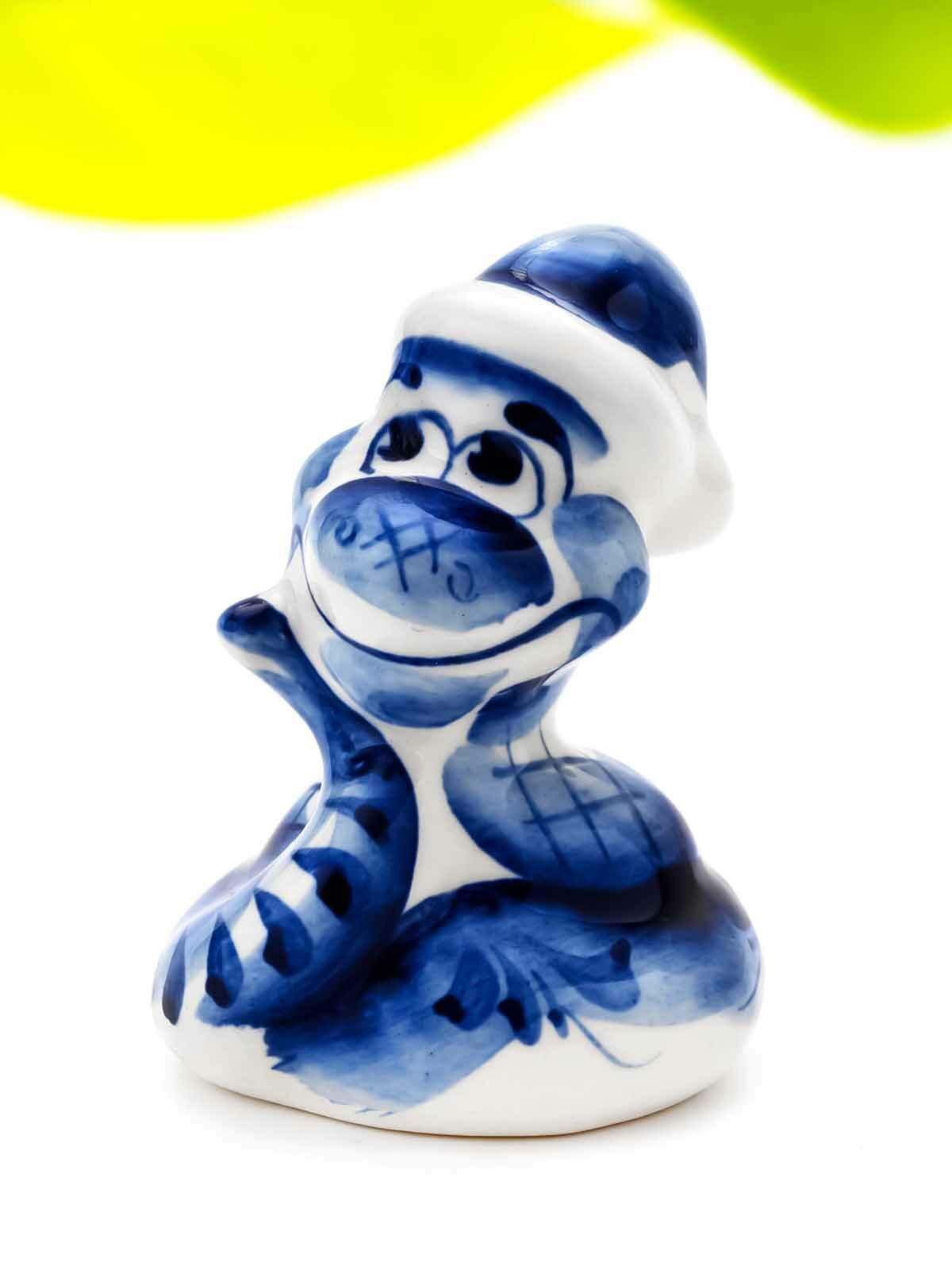 Фигурка коллекционная - Змея, Гжель, Фарфор, 8,0 см