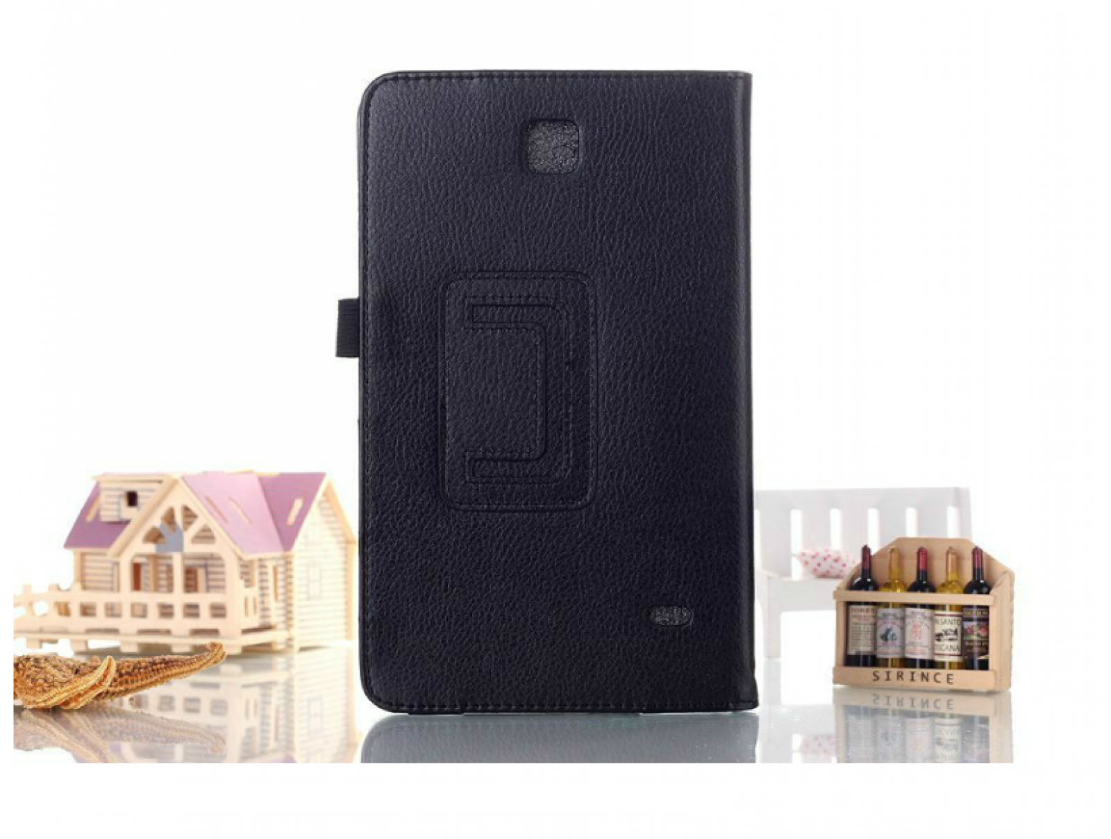 Чехол-обложка MyPads для Samsung Galaxy Tab 4 8.0 SM-T330/T331/T335 с функцией подставки, черный