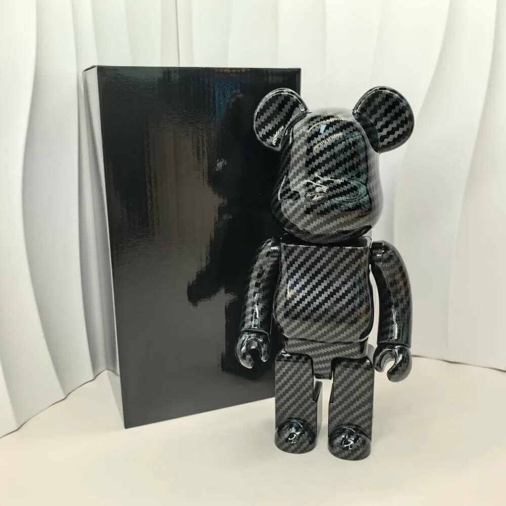 Игрушечная Статуя Медведя Bearbrick 28cm-углеродное волокно