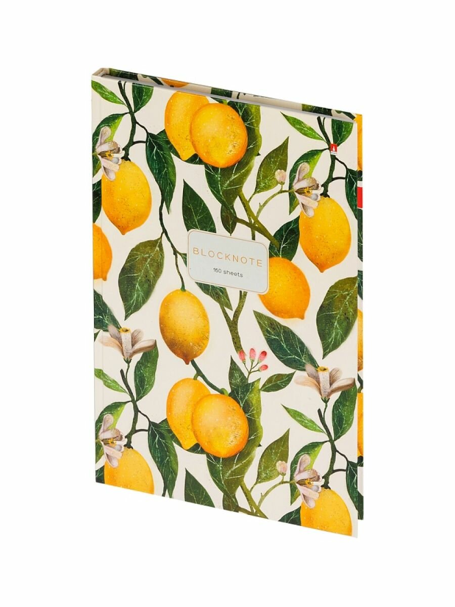 Блокнот А4 Альт FLORA.PARADISE.LEMONS, 160 листов, в клетку