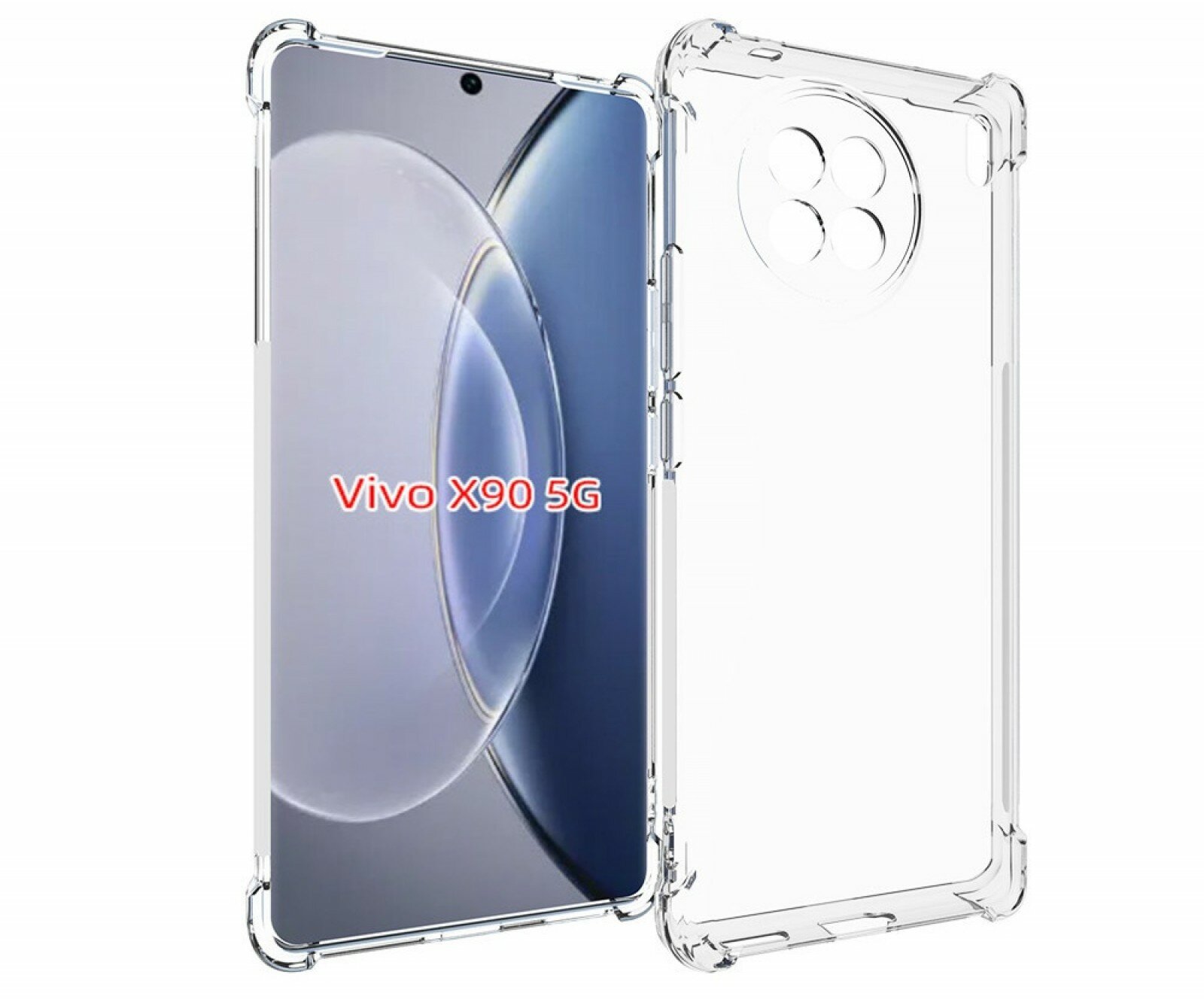 Чехол MyPads Tocco для Vivo X90 с усиленной защитой углов прозрачный мягкий бампер