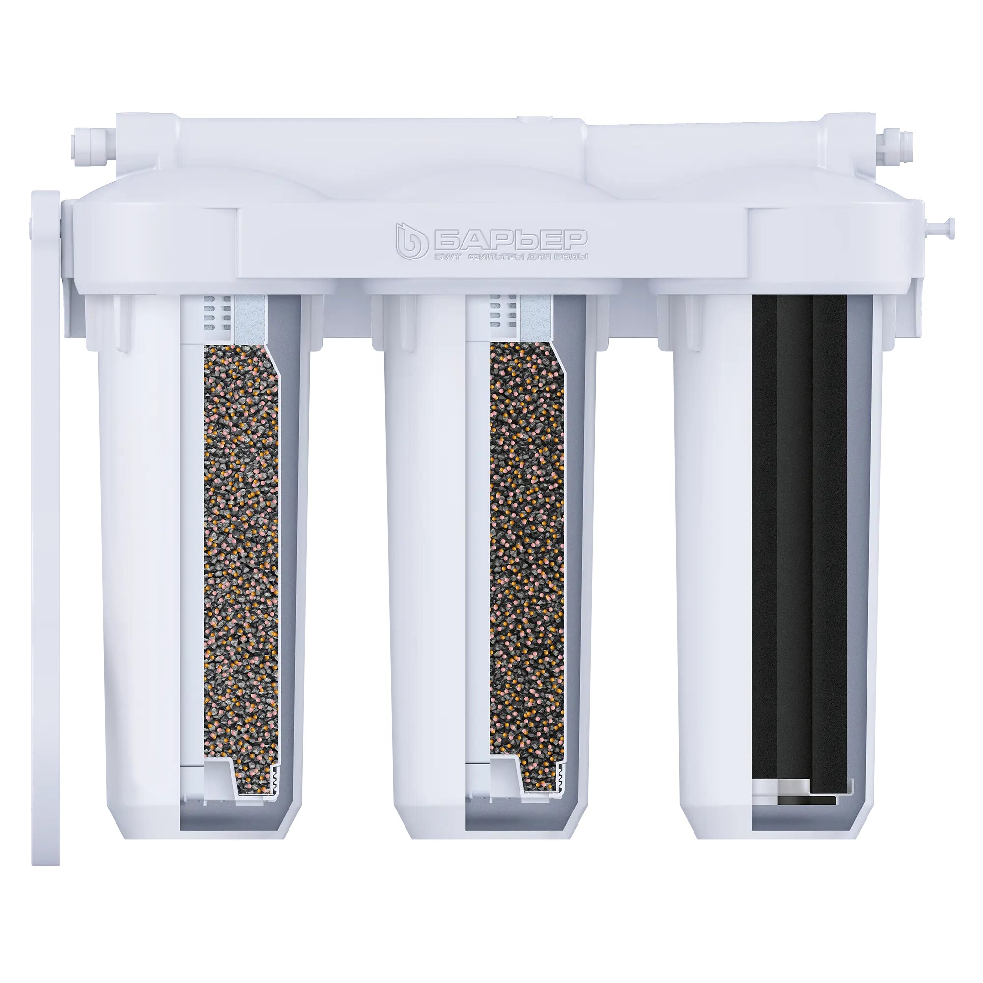 Фильтр под мойку Барьер "Профи Жесткость х2", для жесткой воды, 3 ступени, с краном