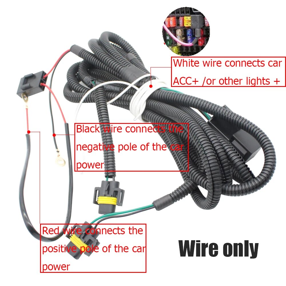 Обновление светодиодных противотуманных фар DRL для GMC Terrain II Facelift 2022 Light Wire Only