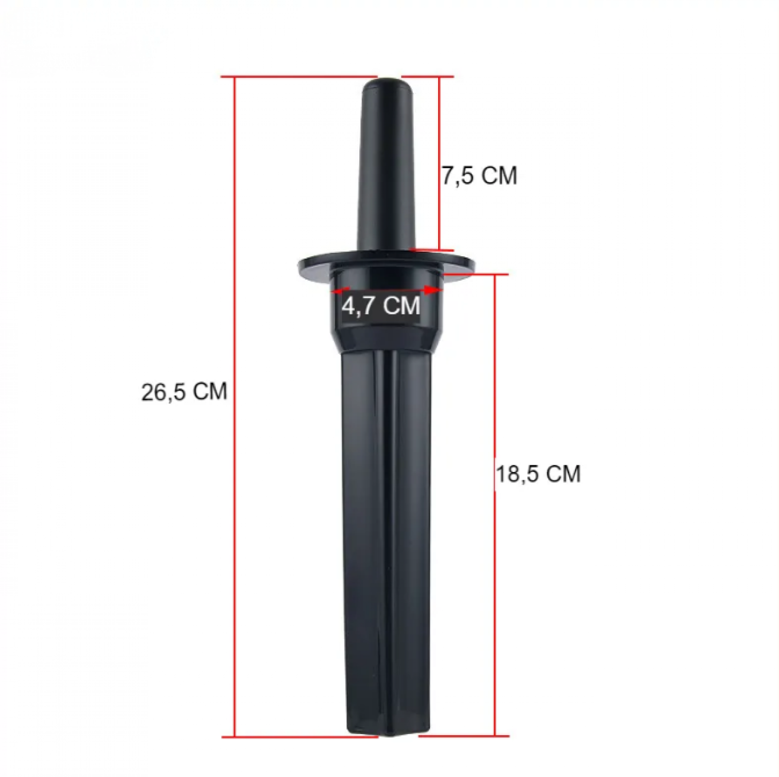 Толкатель для блендера MyPads из прочного пластика, черный, 230/270/295 мм