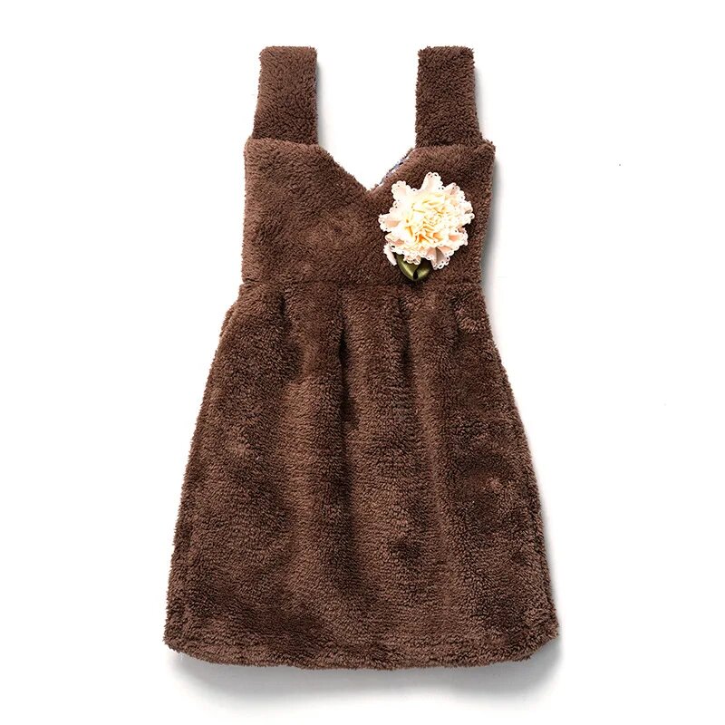 Детские полотенца-платья из бархатного велюра Коричневый, Brown