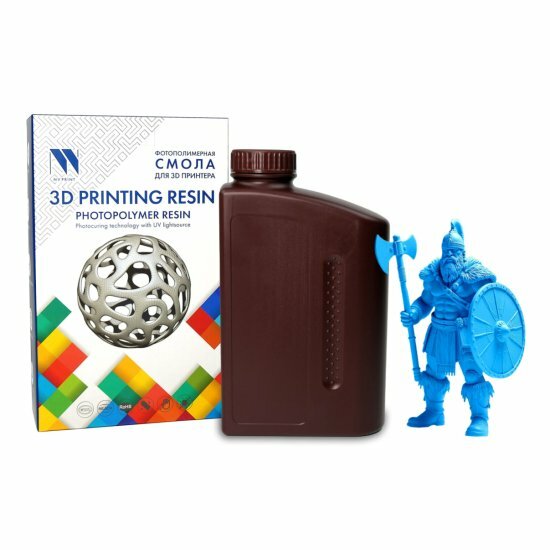 Фотополимерная смола NV Print Standard Resin Clear Blue для 3D печати 1 кг (бут)