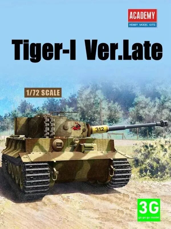 ACADEMY 13431 1/72 Сборная модель Немецкий тяжелый танк Tiger 1 Ver.Late