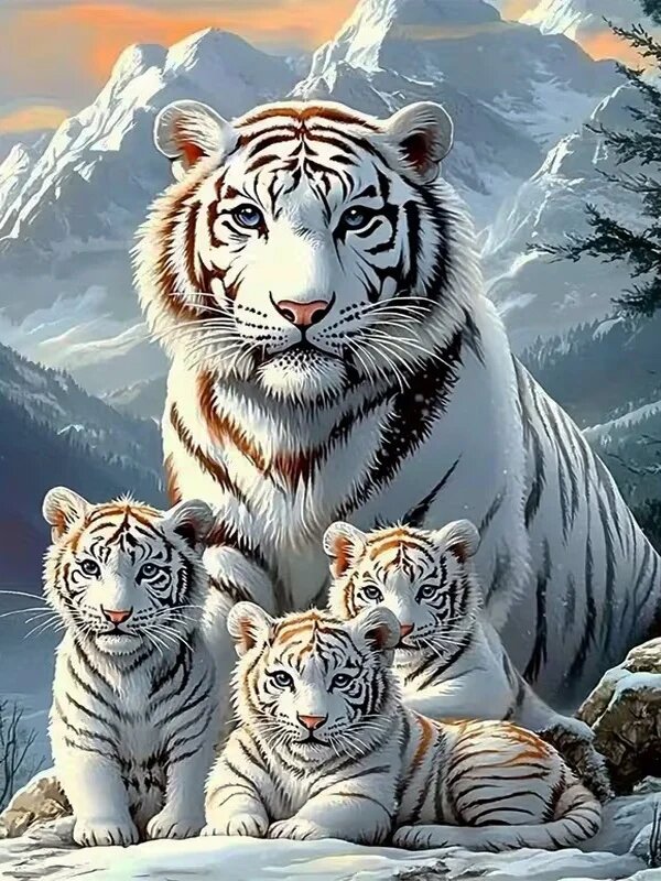 Алмазная вышивка MomoArt Тигр Full Round 30x40cm