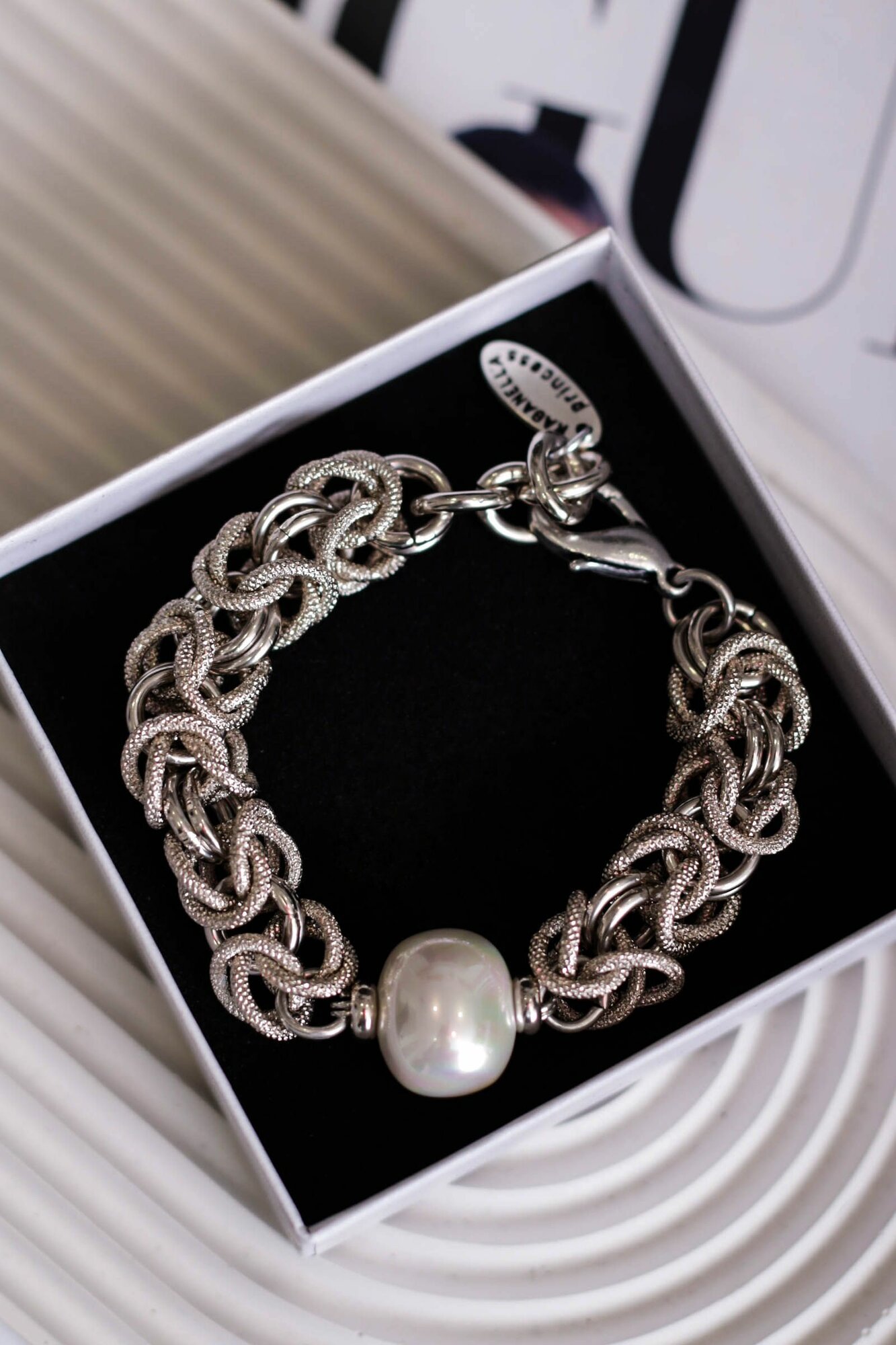 Браслет, жемчуг имитация