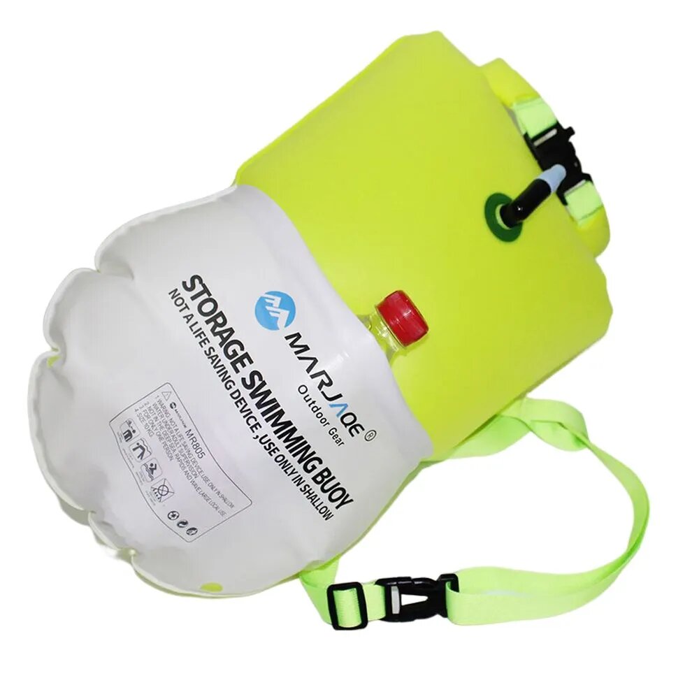 Буй для плавания MARJAQE для плавания на открытой воде, флуоресцентно-желтый, 70 см, для взрослых