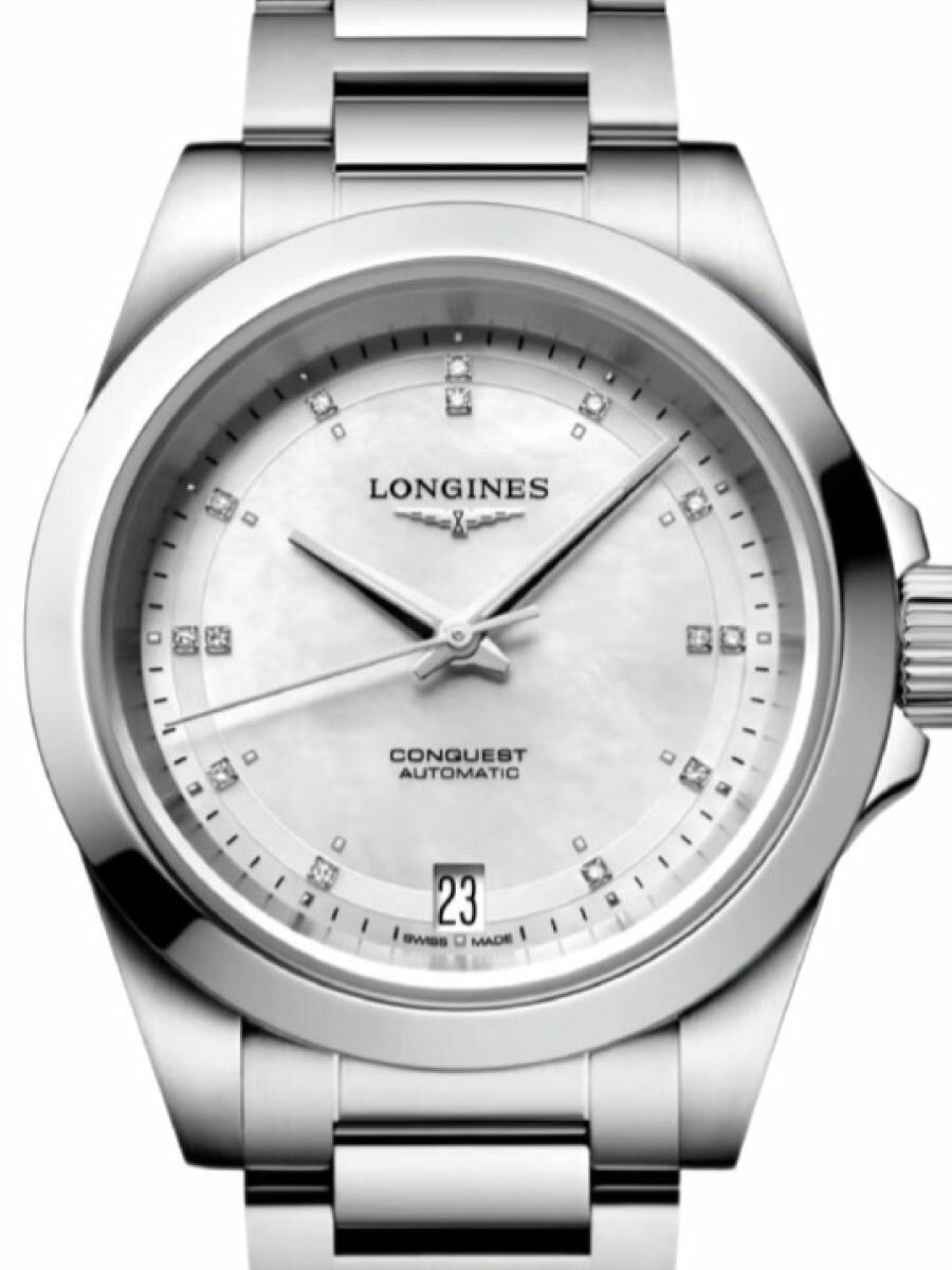 Наручные часы LONGINES, серебристый/перламутровый — фото 1
