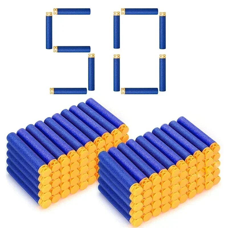 Пенопластовые пули Nerf N-Strike Elite, синие, 50 шт. 50PCS