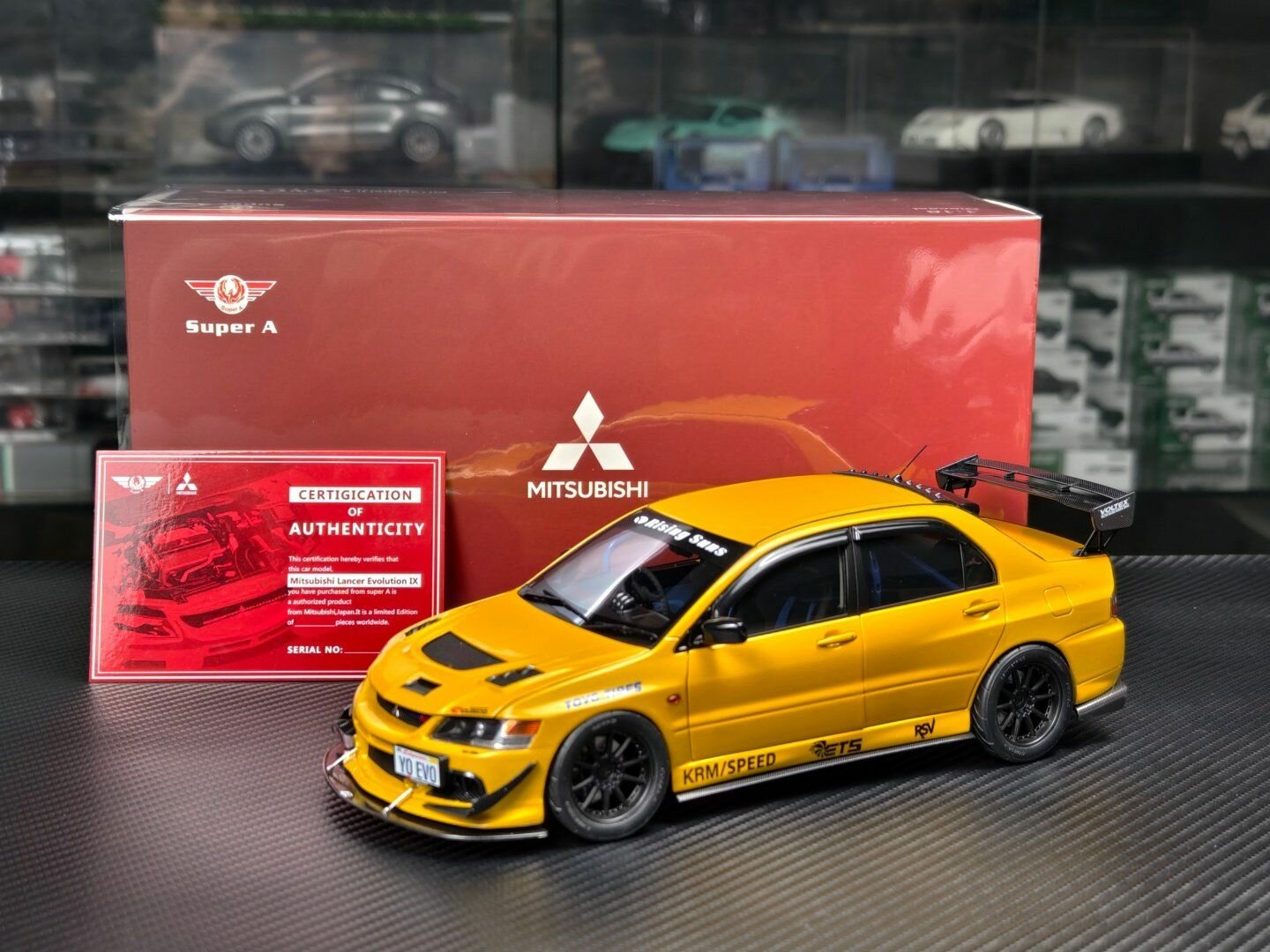 Super A Модель автомобиля из сплава, 1:18, серия Mitsubishi (Mitsubishi Lancer Evolution IX)