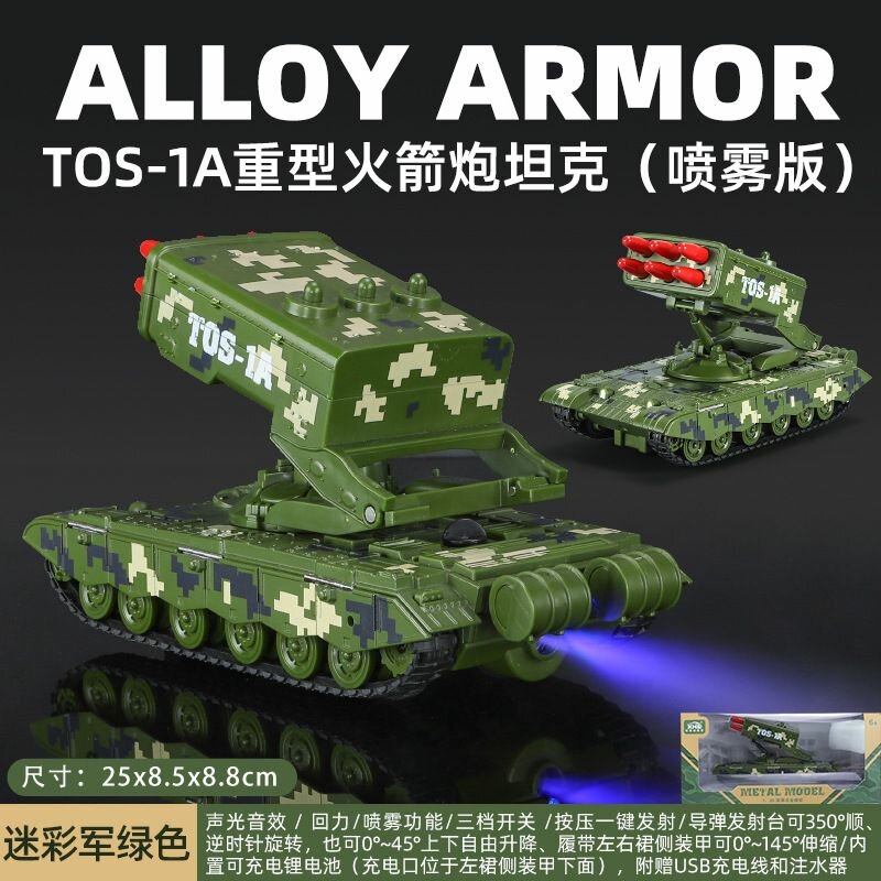 Модель TOS-1 танка 1:24 из Сплава