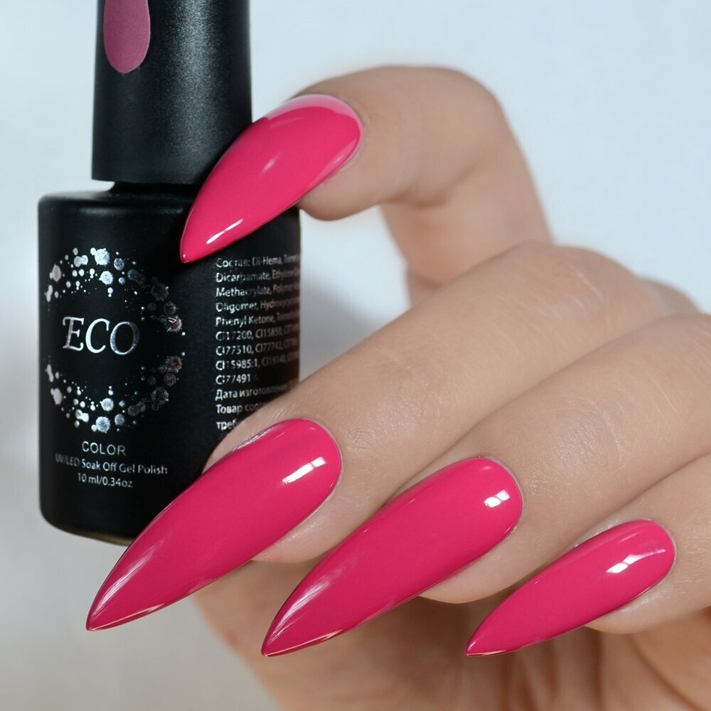 Гель-лак ECO Professional №49 "Основная", шеллак для ногтей), малиновый
