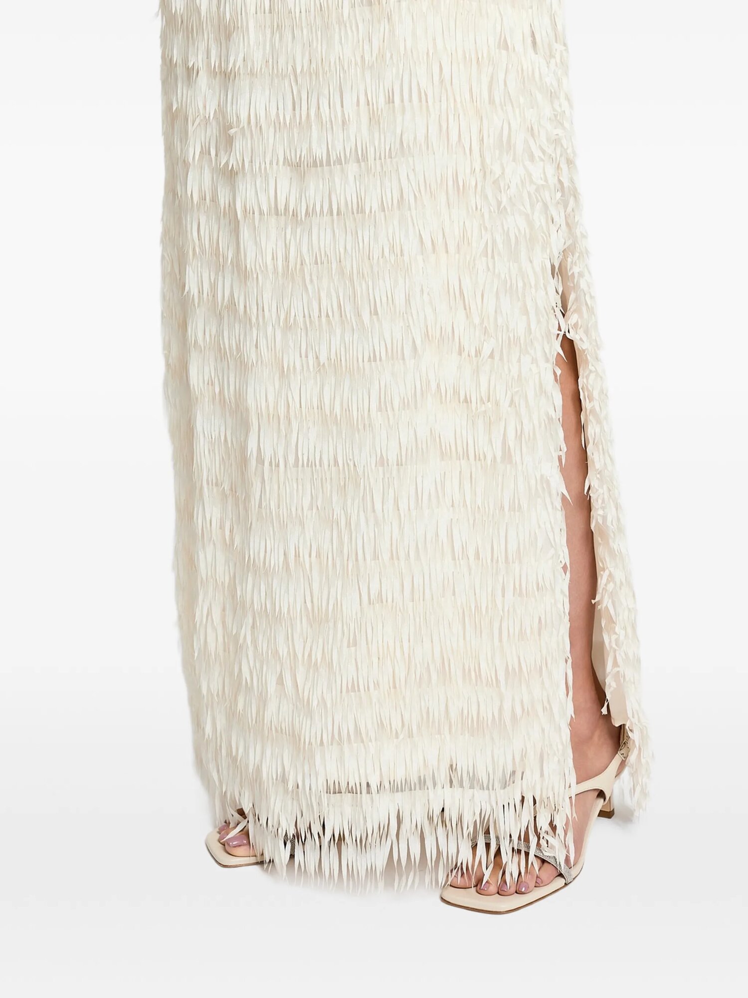 Юбка PESERICO Fringed maxi skirt, размер 38 — фото 1