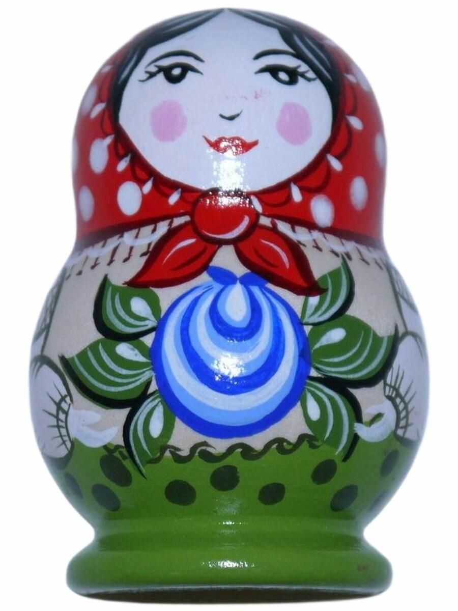 Магнит "Матрешка-Городец"-1, Городецкая роспись, ручная авторская работа