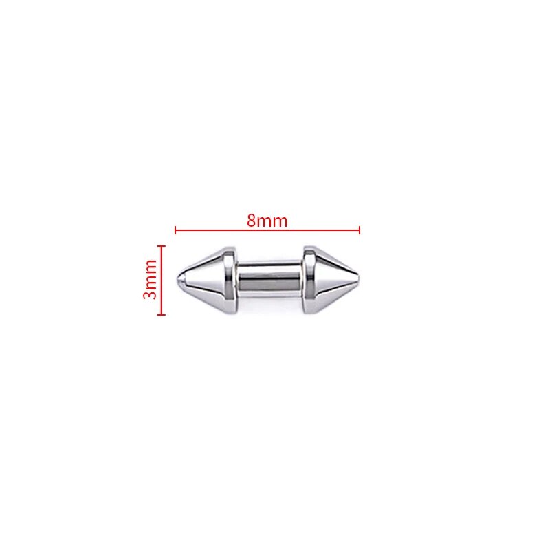 Двусторонний конус из нержавеющей стали для ювелирного дела Silver-3x8mm