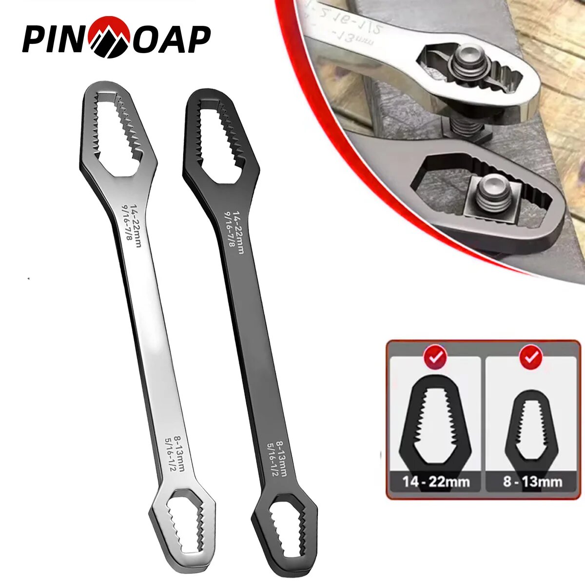 Универсальный Ключ Torx 3-17 Мм X 8-22 Мм, Самозатягивающийся, Двухсторонний, Металлический Ручной Инструмент Для Обслуживания