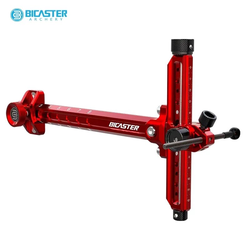 BICASTER AURA красный изогнутый прицел для лука 9"