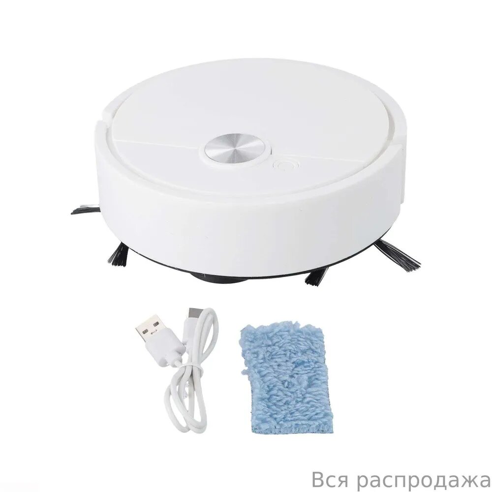 Роботы-пылесосы для сухой уборки с датчиком перепада высоты и виртуальной стеной, белый — фото 1