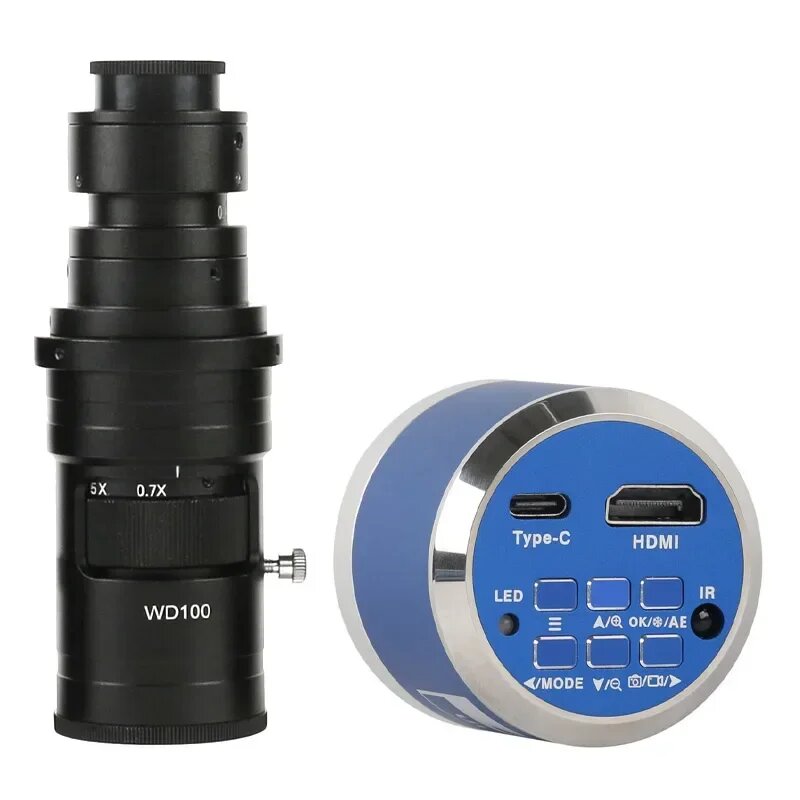 24 МП 4K UHD камера-микроскоп IMX678 с HDMI и C-образным креплением для ремонта With 200X Lens