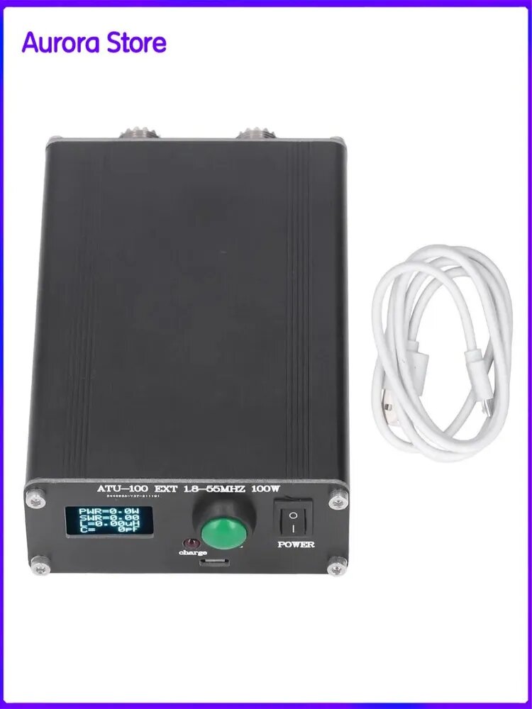 Миниатюрный антенный тюнер ATU100, 1,855 МГц, с эксклюзивным дисплеем 0,96 дюйма