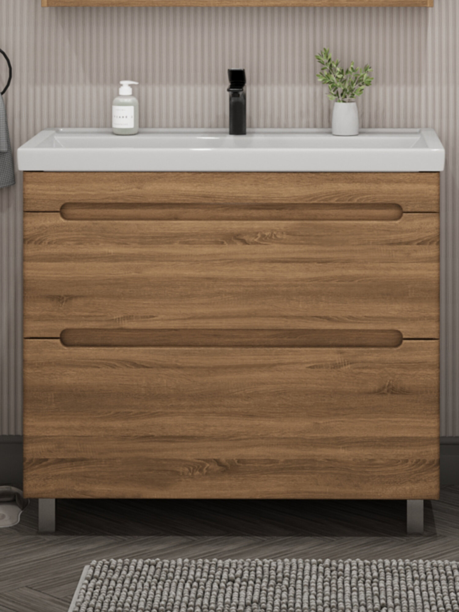 Тумба напольная SanStar Diva 100 Без раковины для ванной комнаты, Gold Craft