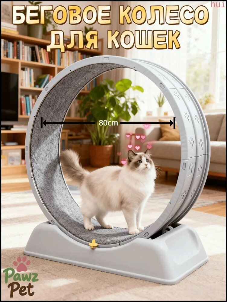 Самый популярный в 2025 годуБеговое колесо для кошек Бесшумное колесо для бега и игр для кошек и собак