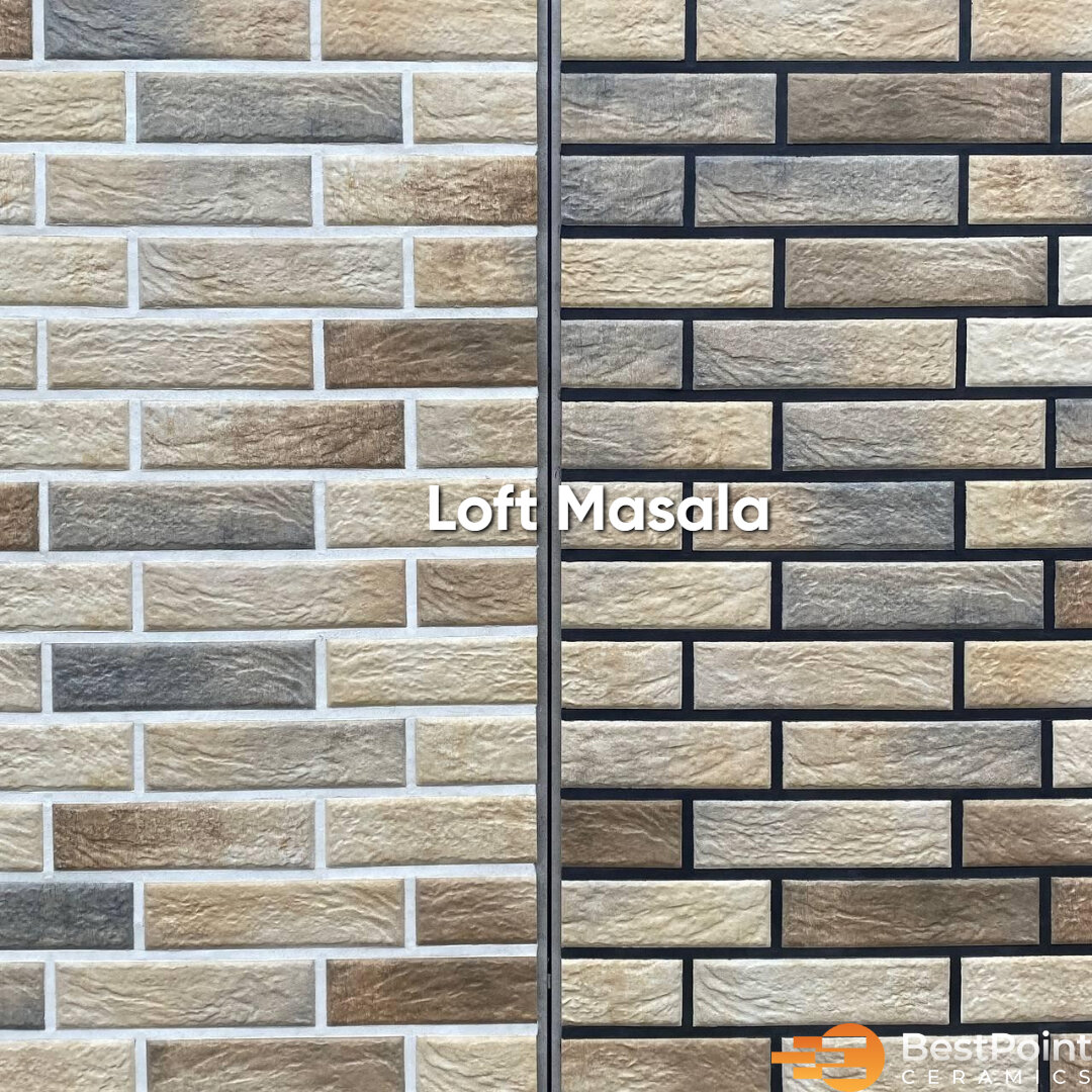 Плитка клинкерная BestPoint "Loft Masala" 24,5х6,5 см (46 шт в коробке), матовая, бежевая