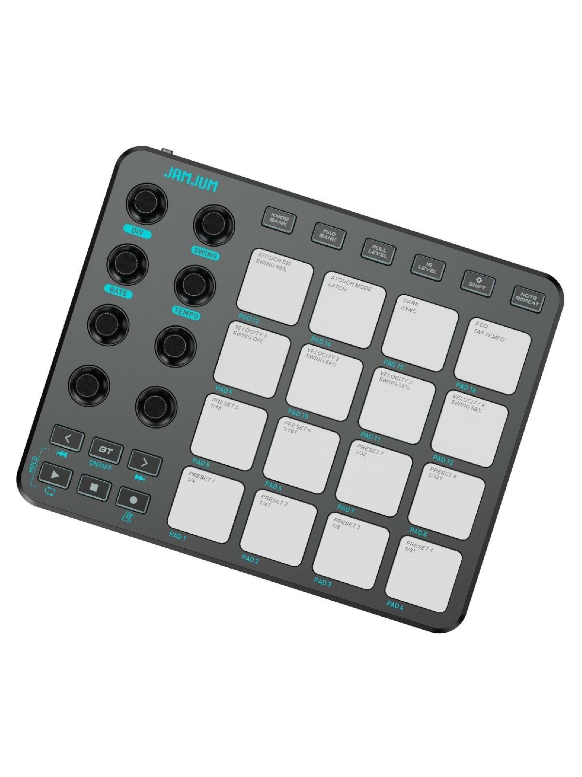 Портативный MIDI-пэд-контроллер клавиатура с подсветкой Высокочувствительные пэды