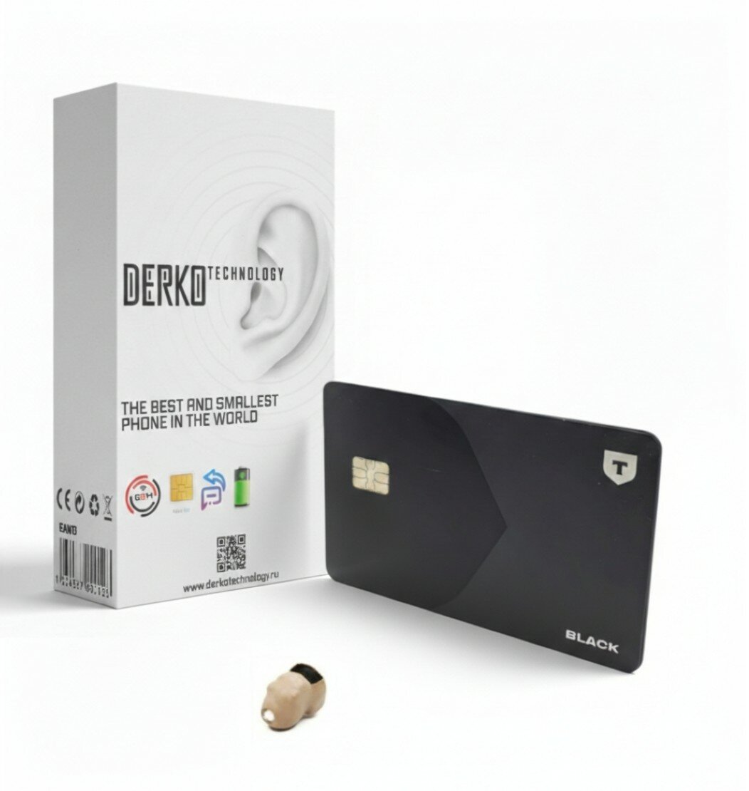 Миниатюрная гарнитура мини-телефон Банковская карта и микронаушник Mega 8 мм