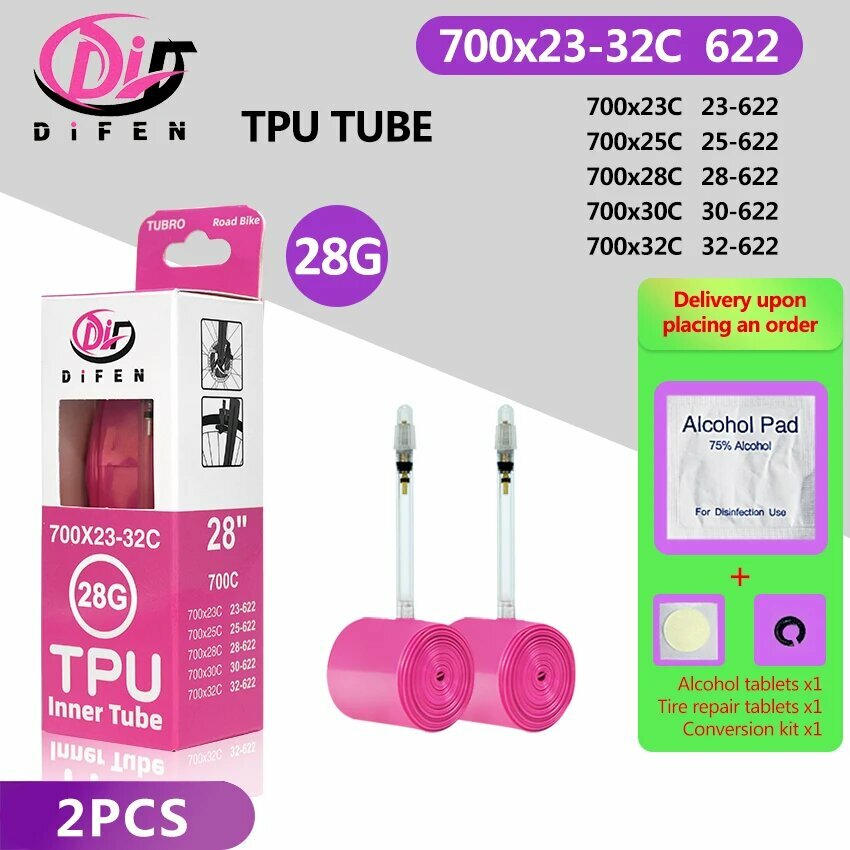 Внутренняя Трубка Шины DiFEN 28G Для Дорожного Велосипеда 700x23C-32C Presta Valve Внутренняя Трубка Велосипедной Шины Матери.