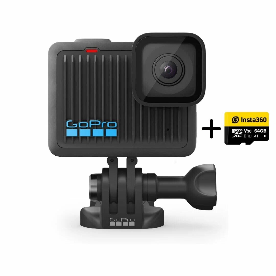 Экшн-камера GoPro Hero 4K + 64GB (2024) водонепроницаемая, WiFi, Black/черный