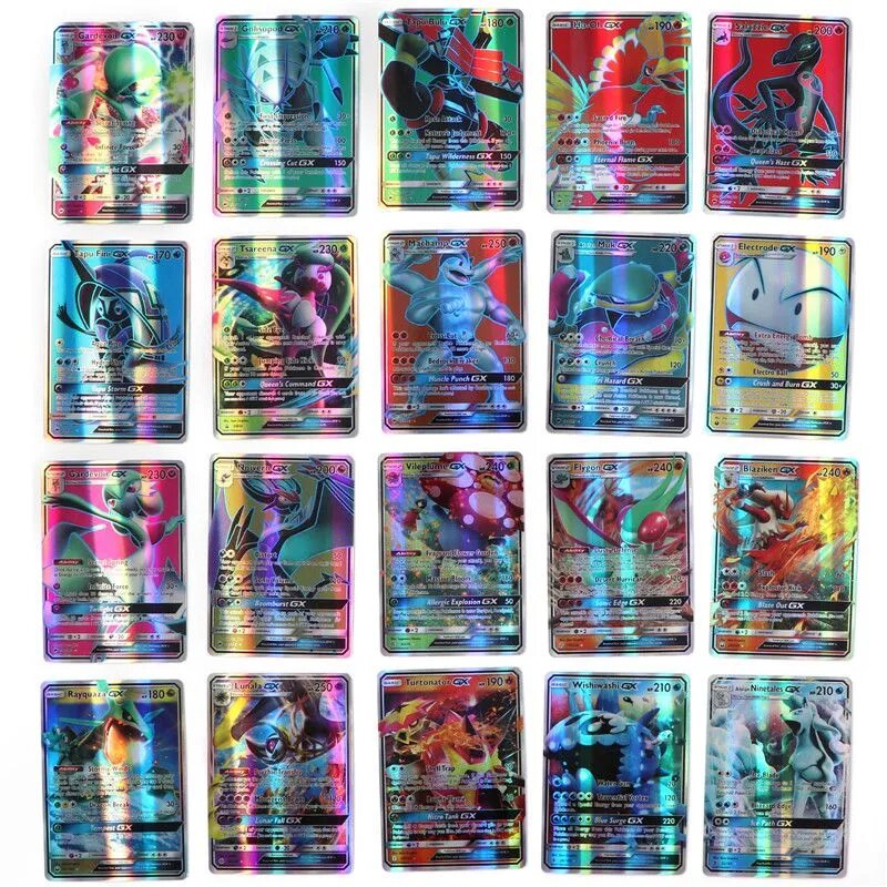 100 штук карточек покемонов из коллекции Пикачу, Pokemon cards-mai3