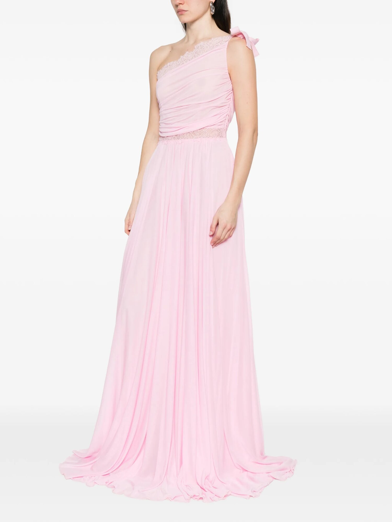 Платье Giambattista Valli One-shoulder maxi dress, размер 42, коралловый/розовый — фото 1