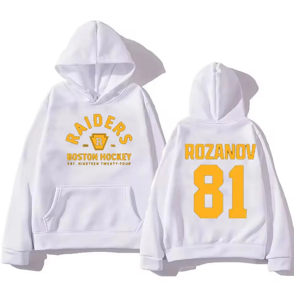 Толстовка с капюшоном Boston Raiders Rozanov 81, белый, S