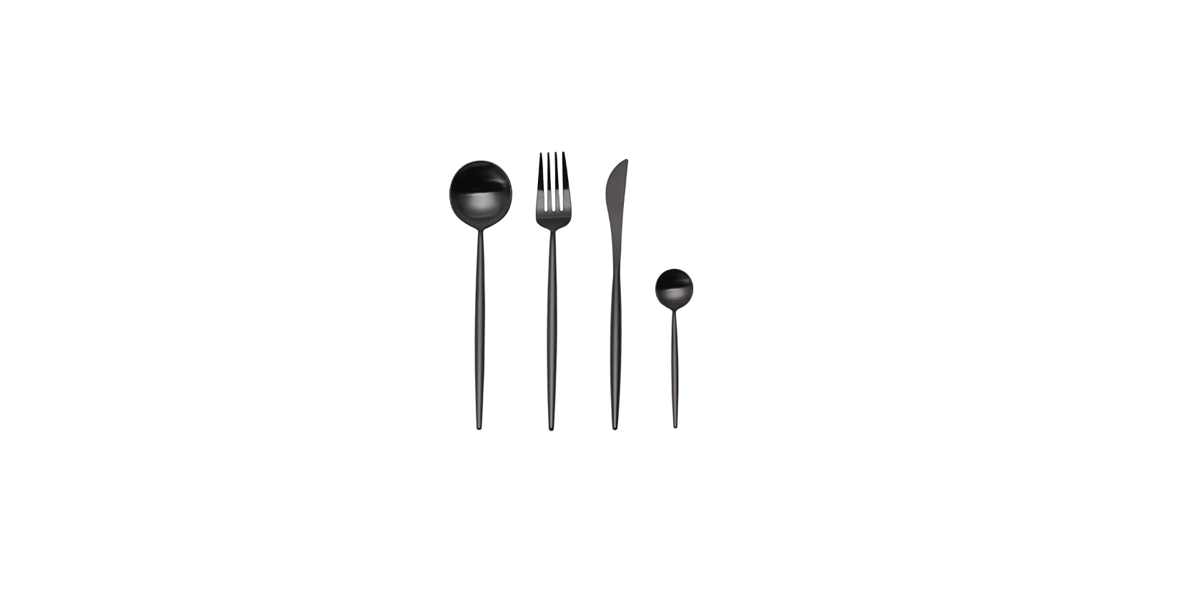 Столовые приборы Maison Maxx Modern Flatware Set Black черный