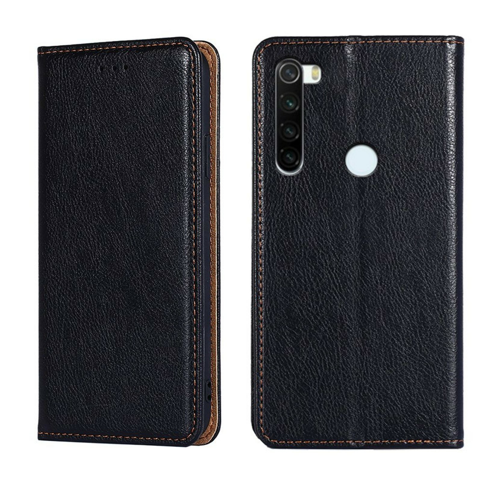 Чехол-книжка MyPads для Xiaomi Redmi Note 8T черный из искусственной кожи