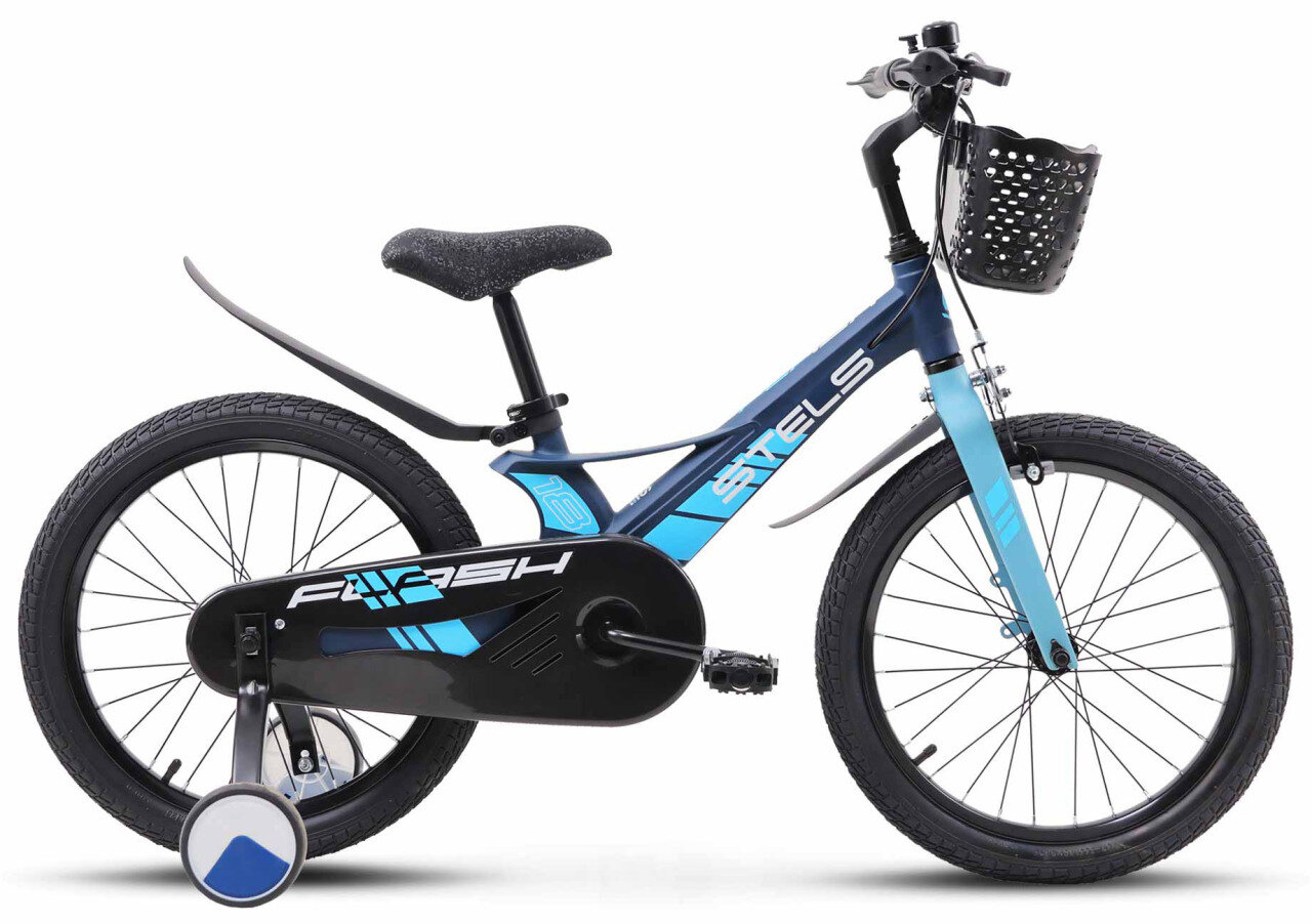 Детский велосипед Stels Flash KB 18" Z010 (2025) 18 Сине-черный (110-125 см)