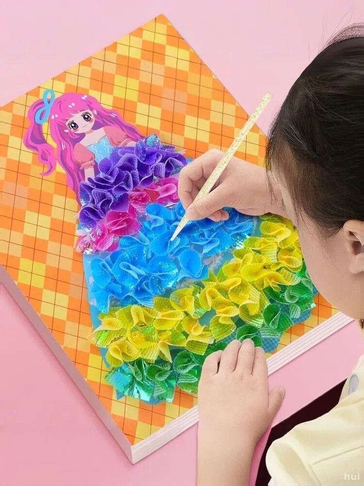 Набор для творчества для девочек с наклейками, фломастерами, бусинами и аксессуарами для рукоделия