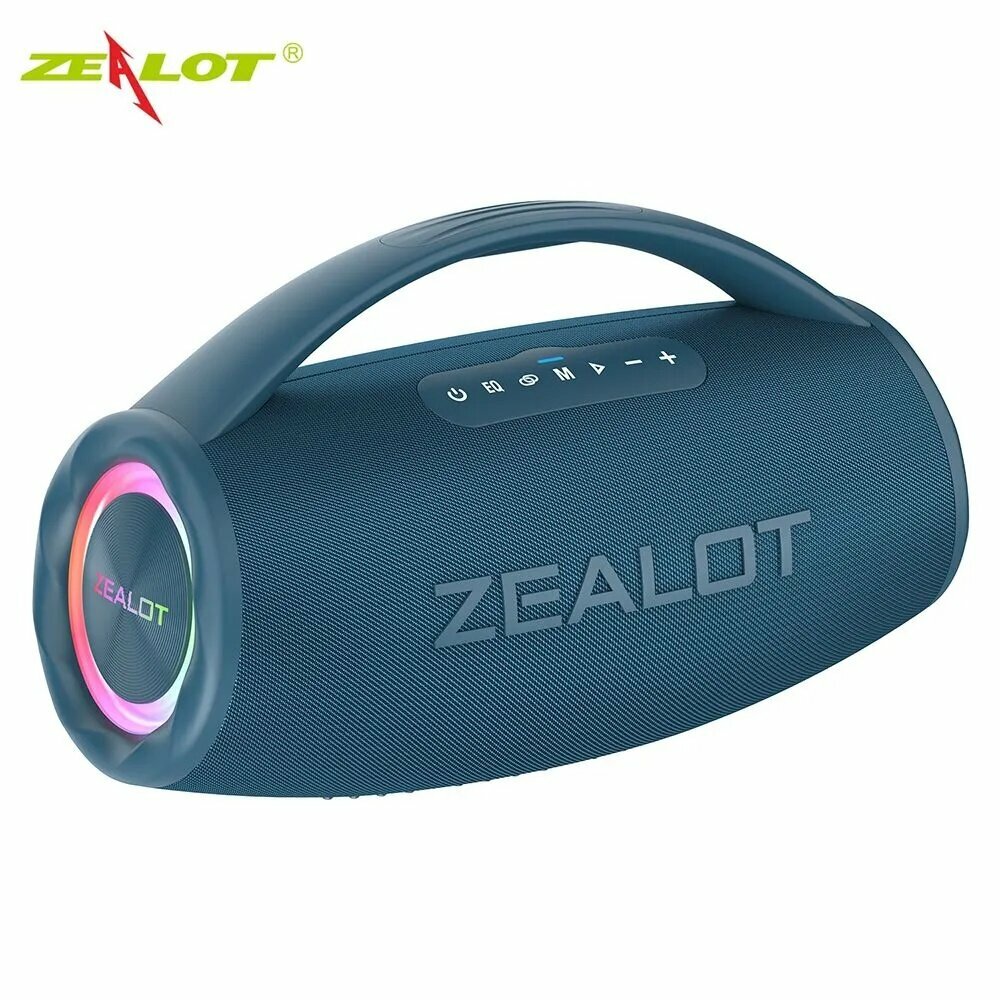 Tool leader Динамик ZEALOT BT, беспроводной стереодинамик с громким звуком 80 Вт, красочными