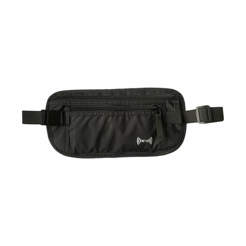 (1 шт.) Поясная сумка с защитой от RFID - Черный