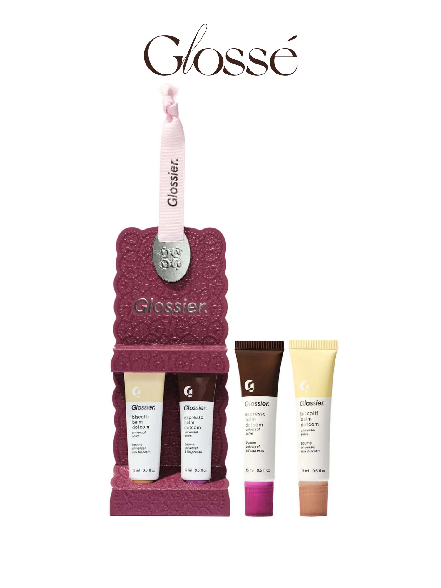 Glossier Набор для макияжа губ Limited Edition Biscotti and Espresso Balm Dotcom Duo