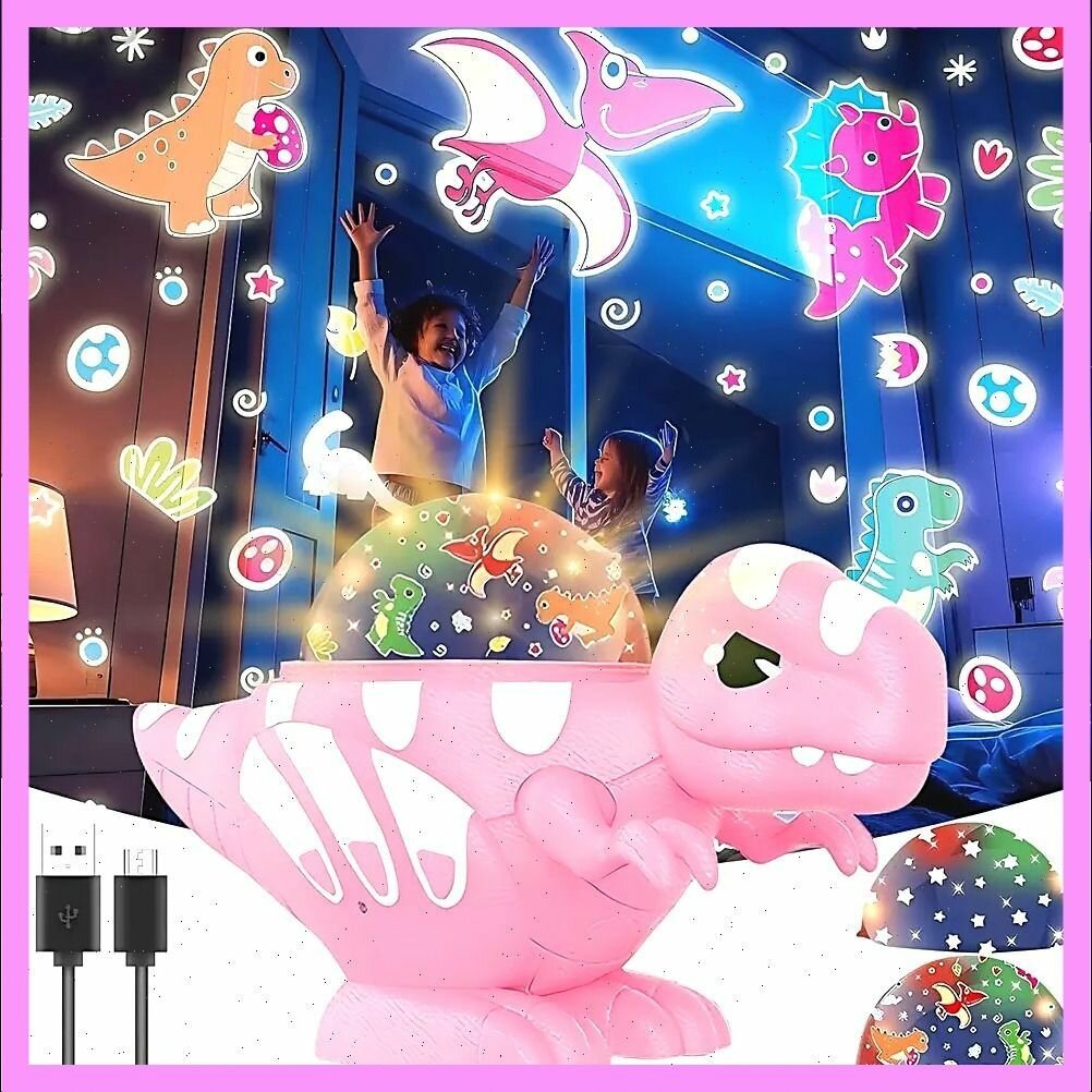 Эксклюзивный проектор для детского сна в виде динозавра, проецирующий звездное небо с ночной подсветкой
