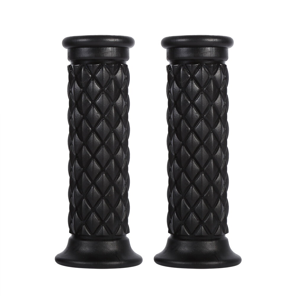 Пара универсальных резиновых грипс на руль мотоцикла 7/8" 22mm черные