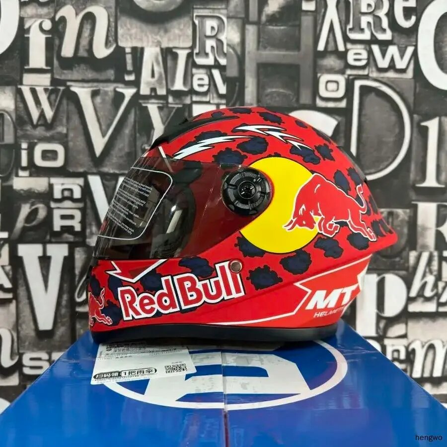 Мотошлем Red Bull MT Helmets красный размер L кроссовый для взрослых